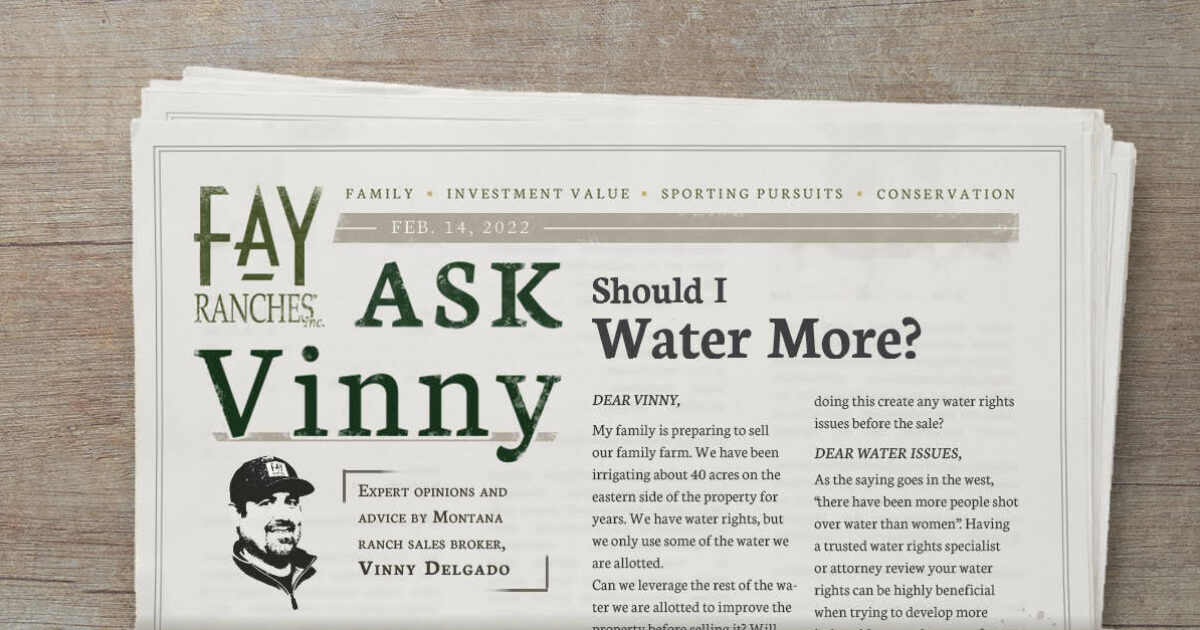 Land Investor Guide | Can We Leverage the Rest of Our Water Allotment…